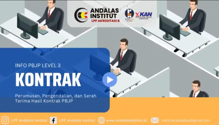 Struktur Dokumen dan Tahapan Kontrak PBJP Level 3 – Andalas Institut